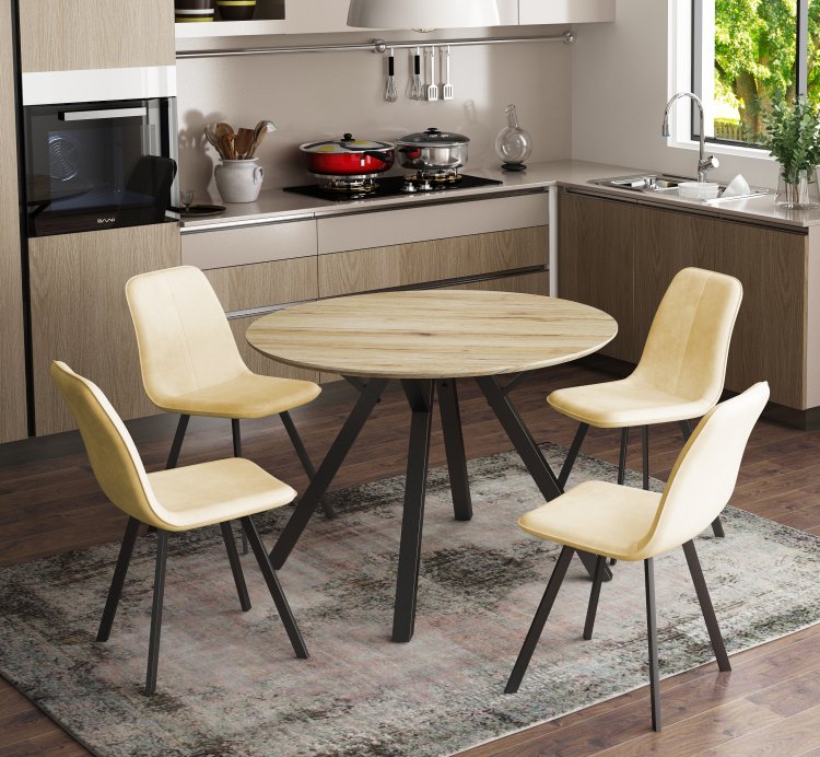 Chambery Round Table & 4 Chairs | Eyres Furniture Chambery Round Table & 4 Chairs | Eyres Furniture